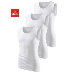 H.I.S. H.I.S Muscleshirt Packung, 3 Stk. aus weicher Feinripp-Qualit&auml;t wei&szlig; 4 4 Top-Markenqualit&auml;t in Feinripp
