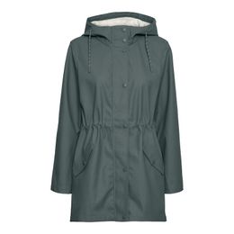 V&eacute;ro Moda VERO MODA Regenjacke &raquo;VMMALOU COATED JACKET&laquo; mit Kapuze Lederimitat Balsam Green XS XS L&auml;ssiger Parka von VERO MODA