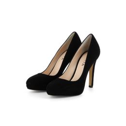 Evita CRISTINA Damen Pumps - Rauleder Schwarz - 34