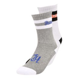 Mister Tee Socken Damen Gr&ouml;&szlig;e 43/46 blau / grau / orangerot / wei&szlig;