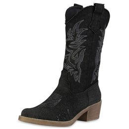 VAN HILL Cowboy Boots Emma in Schwarz | Gr.: 36