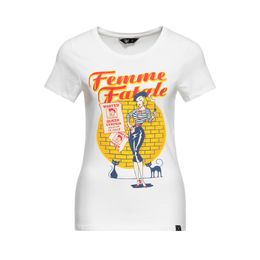 Queen Kerosin T-Shirt Femme Fatale in wei&szlig; | Gr.: XXL