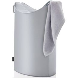 W&auml;schebox Blomus "W&auml;schesammler FRISCO, W&auml;schekorb, im chicen Design, H&ouml;he ca. 67 cm", grau (silbergrau), B:45cm H:70cm T:28cm, Aluminium, Kunststoff, W&auml;schesammler, W&auml;schebox, praktischer Aufbewahrungshelfer, Fassungsverm&ouml;gen ca. 65 Liter
