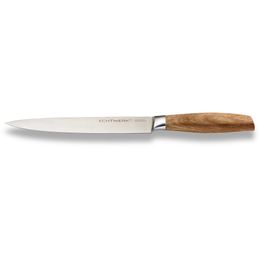 Schinkenmesser ECHTWERK "Classic Edition", silber (silberfarben), Klingenlänge 20cm, Edelstahl, Kochmesser, Filetiermesser, Edelstahl, Klingenlänge 20 cm, Griff aus Akazienholz