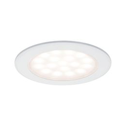 Paulmann Unterschrankleuchte "M&ouml;bel EBL Set rund LED 2x2,5W 6VA 230/12V 3000K Wei&szlig; matt/Alu", wei&szlig;, 2, &Oslash; 6,5cm, 2 Stk., Leuchten, LED M&ouml;bel Einbauleuchten Set