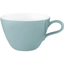Tasse Seltmann Weiden "Life Fashion", gr&uuml;n (gr&uuml;n chic, wei&szlig;), H:7,1cm &Oslash;:10,9cm, Porzellan, Trinkgef&auml;&szlig;e, Tasse, Milchkaffeeobertasse 0,37 l