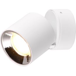 Trio LEUCHTEN Deckenleuchte "GUAYANA, Deckenspot 1-flammig exkl 1x GU10 max 10W Spot verstellbar", wei&szlig; (wei&szlig; matt), 1, &Oslash; 8,7cm H: 12cm, 1 Stk., Leuchten, als Aufbauspot oder Einbauspot nutzbar Spot schwenkbar und drehbar, Wandstrahler Deckenstrahler