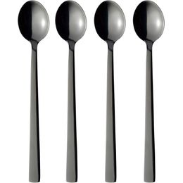 Besteck-Set AIDA RAW "RAW", schwarz, 4 Stk., Edelstahl, Essbesteck-Sets, Latte-Macchiatto, PVD-beschichtet