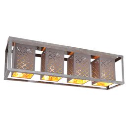 Globo LIGHTING Deckenleuchte "THOMAS", 1 Stk.silberfarben, Wohnzimmer, Leuchten, Deckenlampe/silberfarben/antik/Dekorstanzung/Wohnbereich