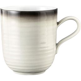Becher Seltmann Weiden "Terra Corso", wei&szlig; (wei&szlig;, anthrazit, beige, grau), B:8,7cm H:10cm &Oslash;:12,4cm, Porzellan, Trinkgef&auml;&szlig;e, Becher, Becher mit Henkel 0,40 l