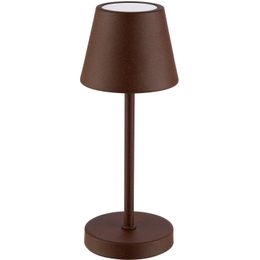 APS LED Tischleuchte ""MERLE MICRO" Kabellose USB-C Tischleuchte", braun, 1, Ø 8cm H: 20cm, 1 Stk., Leuchten, Spritzwasssergeschützt IP 54, inkl. Dockinstation und Fernbedienung, LED Tischleuchte