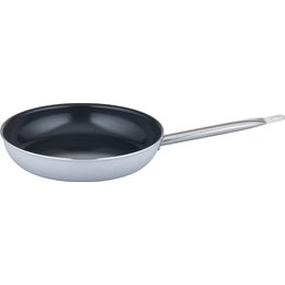 Bratpfanne GSW "Gastro Basic, Gastro-Qualität", grau (grau, schwarz), H:6,5cm Ø:24cm, Pfannen, Bratpfanne, PFAS-freien VITAFLON QUARZIT Antihaft-Versiegelung, Induktion
