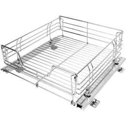 Auszug Maximex "Modell Midi", silber (silberfarben), B:51cm H:18,5cm T:40cm, Metall, Schubladen, Schrankeinsatz Schubladeneinsatz Schrank-Zubeh&ouml;r, Schrankauszug f&uuml;r zus&auml;tzlichen Stauraum im K&uuml;chenschrank