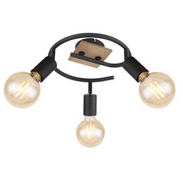 Globo LIGHTING Deckenstrahler "MARTHA", &Oslash; 25cm H: 14cm, 1 Stk.schwarz, Leuchten, Spot Deckenspot Flur Schlafzimmer Wohnzimmer