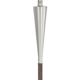 Gartenfackel Blomus "ORCHOS", silber (silberfarben), H:150cm &Oslash;:7cm, Leuchten, Fackel, Edelstahl matt