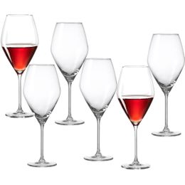 Ritzenhoff & Breker Rotweinglas RITZENHOFF & BREKER "Salsa", transparent, H:23cm &Oslash;:8cm, Glas, Trinkgef&auml;&szlig;e, Rotweinglas, robust und kristallklar, 6-teilig