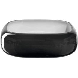 Schale Leonardo "MILANO", grau, B:23cm H:8cm T:23cm, Glas, Sch&uuml;sseln, Schale, 23x23