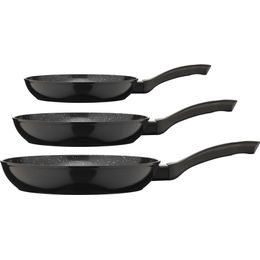 Pfannen-Set GSW "Barisa", schwarz, Pfannen, VITAFLON QUARZIT Antihaft-Versiegelung, Induktion
