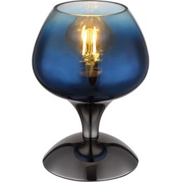Globo LIGHTING Tischleuchte "MAXY", blau, Ø 15cm H: 20,5cm, 1 Stk., Leuchten, Tischlampe/modern/Wohnzimmer/Schlafzimmer, Tischleuchte