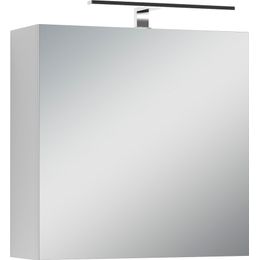 Spiegelschrank ByLiving "Serie Spree, in vielen Breiten erh&auml;ltlich", wei&szlig;, B:60cm H:60cm T:15cm, FSC-zertifizierter Holzwerkstoff, Schr&auml;nke, Spiegelschrank, Soft-Close, LED Beleuchtung mit Schalter- und Steckdosenbox