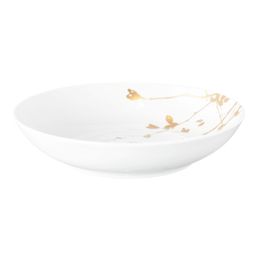 Suppenteller Seltmann Weiden "Liberty - Golden Rose Hip", gold (wei&szlig;, goldfarben), B:21,2cm H:4,6cm L:21,2cm T:21,2cm &Oslash;:21,2cm, Porzellan, Speiseteller, Teller rund 21 cm