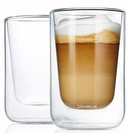 Thermoglas Blomus "NERO", transparent, H:11,5cm, Glas, Trinkgef&auml;&szlig;e, Doppelwandig, Inhalt 250 ml, 2-teilig