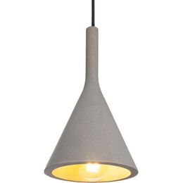 Paco Home Pendelleuchte "CLOUCH", grau (kieselgrau), 1, Ø 21,5cm, Leuchten, LED, E27, Lampe Für Wohnzimmer Esszimmer Küche, Höhenverstellbar, Pendelleuchte