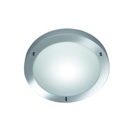 Trio LEUCHTEN Deckenleuchte, grau (chromfarben), &Oslash; 31cm H: 7cm, Leuchten, Feuchtraum geeignet, Deckenleuchte
