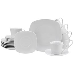Kaffeeservice Creatable "Geschirr-Set Amelie", wei&szlig;, 18 Stk., Porzellan, Geschirr-Sets, Kaffeeservice, Service, wei&szlig;, 18 Teile, f&uuml;r 6 Personen