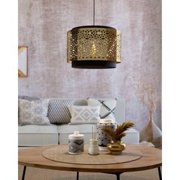 Eglo H&auml;ngeleuchte "SANDBACH Pendellampe, Stahl, E27, IP20, Wohnzimmerlampe, Retro, Lampe", schwarz (schwarz, messing), 1, &Oslash; 42cm H: 110cm, 1 Stk., Leuchten, H&auml;ngeleuchte, H110 x &Oslash;42 cm, schwarz, messing, 1X40W exkl., H&auml;ngeleuchte