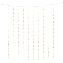 Konstsmide LED-Lichtervorhang "Weihnachtsdeko aussen", Energieeffizienz: G (A-G), transparent (klar), Dioden 140 Stk., Kabell&auml;nge 5m x Gesamtl&auml;nge 6,2m, Lichterketten, 140 warm wei&szlig;e Dioden