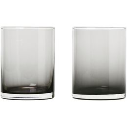 Gläser-Set Blomus "MERA", grau, H:9cm Ø:6,8cm, Glas, Trinkgefäße, 220 ml, 2-teilig