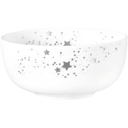 M&uuml;slischale Seltmann Weiden "Liberty - Silver Stars", bunt (wei&szlig;, silberfarben), B:15cm H:7cm L:15cm T:15cm &Oslash;:15cm, Porzellan, Sch&uuml;sseln, M&uuml;slischale, Schale 15 cm