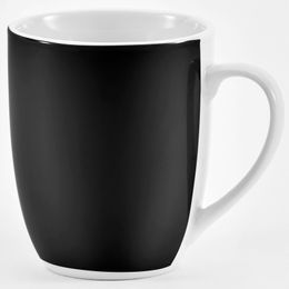 Becher Van Well "Vario", schwarz-wei&szlig; (schwarz, wei&szlig;), B:25,5cm H:9,5cm, Porzellan, Trinkgef&auml;&szlig;e, Becher, sp&uuml;lmaschinen- und mikrowellengeeignet, 6-teilig