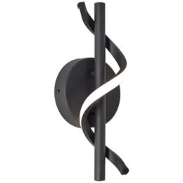 Brilliant LED Wandleuchte "Eunice", schwarz (schwarz matt), H: 30cm, 1 Stk., Leuchten, 30 x 12 x 12 cm, 830 lm, 4000 K, Metall, matt schwarz, LED Wandleuchte