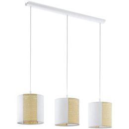 Eglo H&auml;ngeleuchte "ARNHEM", wei&szlig;, 3, H: 110cm, 1 Stk., Leuchten, wei&szlig; / L102 x H110 x B24 cm / aus Seegras und Kraftpapier, H&auml;ngeleuchte