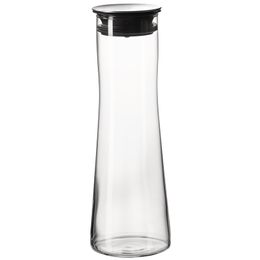 Ritzenhoff & Breker Karaffe RITZENHOFF & BREKER "Perfetto", transparent, H:30,5cm &Oslash;:10cm, Borosilikatglas, Kunststoff, Karaffen, Karaffe, Kanne, 1,4 Liter mit Edelstahldeckel