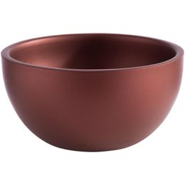 Servierschale APS "LEVANTE", rot (rubinrot), B:17cm H:8,5cm L:17cm T:17cm Ø:17cm, Edelstahl, Schüsseln, Servierschale, ein echter Hingucker an jedem Buffet oder gedeckten Tisch