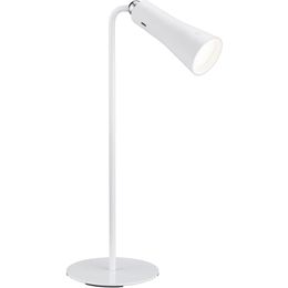 REALITY LEUCHTEN LED Tischleuchte "Maxi", weiß (weiß matt), 1, H: 36cm, 1 Stk., Leuchten, Klemmleuchte mit Magnet-Halterung, Touchdimmer, USB-C, 2-12h Akku, Schreibtischlampe