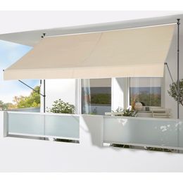 Klemmmarkise Konifera, beige, B:200cm, Polyester, Markisen, Breite/ Ausfall: 200/120 cm