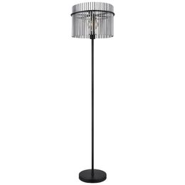 Globo LIGHTING Stehlampe "GORLEY", schwarz (schwarz matt), &Oslash; 38cm H: 152cm, 1 Stk., Leuchten, Design Glasst&auml;be, Stehleuchte, Wohnzimmer, Esszimmer, Stehlampe