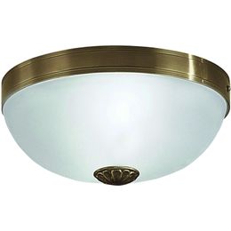 Eglo LED Deckenleuchte "IMPERIAL Wand- / Deckenlampe - Metallguss - E27 - 2X25W - IP20", br&uuml;niert, 2, &Oslash; 31cm H: 14cm, 1 Stk., Leuchten, Wohzimmerlampe, Esszimmerlampe, Flur, Schlafzimmer, H14 x &Oslash;31 cm, LED Deckenleuchte