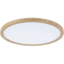 Paulmann LED Panel "Atria Shine 22W 4000K 420mm Eiche Kunststoff IP44", braun (holzfarben), 1, &Oslash; 29,3cm H: 3cm, Leuchten, Hintergrundbeleuchtung
