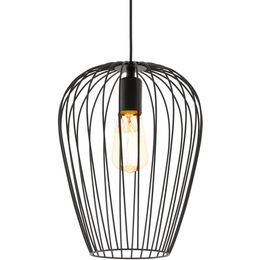 Eglo H&auml;ngeleuchte "NEWTOWN Pendellampe, Stahl, E27, IP20, Vintage, Esszimmerlampe, Lampe", schwarz, 1, &Oslash; 27,5cm H: 35cm, Leuchten, Vintage Pendelleuchte, Retro H&auml;ngelampe, Schwarz, E27, &Oslash;: 27,5cm, H&auml;ngeleuchte