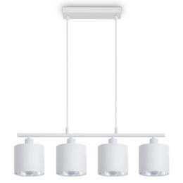 Paco Home Pendelleuchte "ANIKA", silber (weiß, silber), 4, Ø 12,2cm H: 20cm, Leuchten, Pendelleuchte