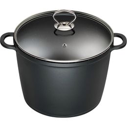 Kochtopf King, schwarz, H:18cm Ø:24cm, Töpfe, Kochtopf, mit keramischer Innenbeschichtung, Ø 24 cm, 7 Liter, Induktion