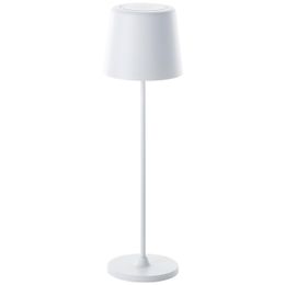 Brilliant LED Tischleuchte "Kaami - mobile LED Au&szlig;en Tischlampe", wei&szlig; (wei&szlig; matt), &Oslash; 10cm H: 37cm, 1 Stk., Leuchten, mobile LED Au&szlig;en Tischlampe, 37 cm, 310 lm, Touchdimmer, USB, LED Tischleuchte