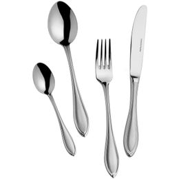 Besteck-Set Mulex "Boston", silber (edelstahlfarben), 60 Stk., Chromnickelstahl 18/10, Essbesteck-Sets, teilsatiniert