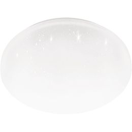 Eglo Deckenleuchte "FRANIA-S Deckenlampe, wei&szlig;, Kristalleffekt, geringe Aufbauh&ouml;he, 1x18W", wei&szlig;, &Oslash; 31cm H: 5,5cm, 1 Stk., Leuchten, Wohzimmer, K&uuml;che, Esszimmer, Flur, modern, rund, 1100 Lumen, 28x7cm, Deckenleuchte