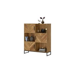 H&ouml;ffner Highboard aus Massivholz Calatria holzfarben Ma&szlig;e (cm): B: 120 H: 140 T: 39.0 &raquo; H&ouml;ffner